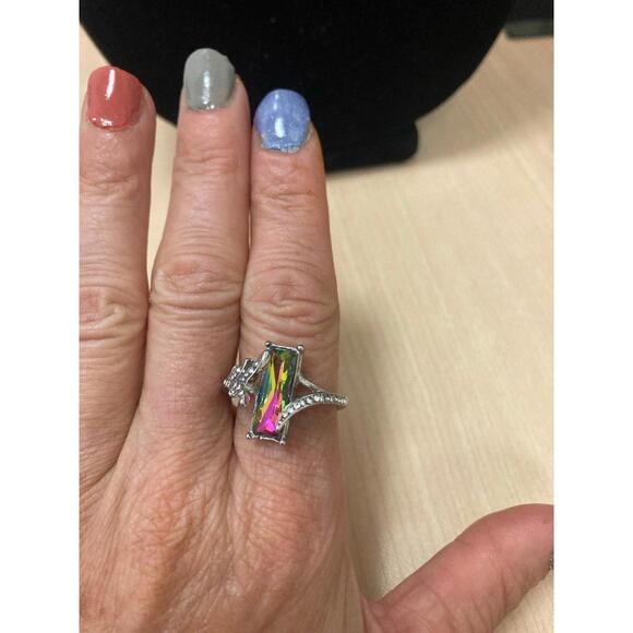Ring | Jewelry | Holographic Crystal Rainbow Ring | Poshmark